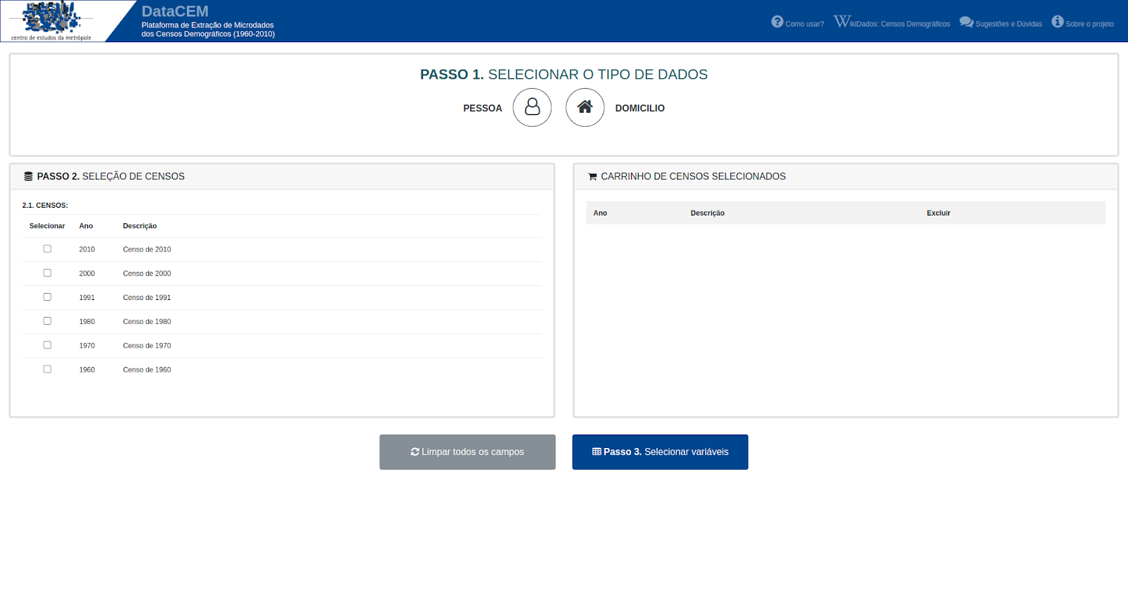 DataCEM | Manuais CEM